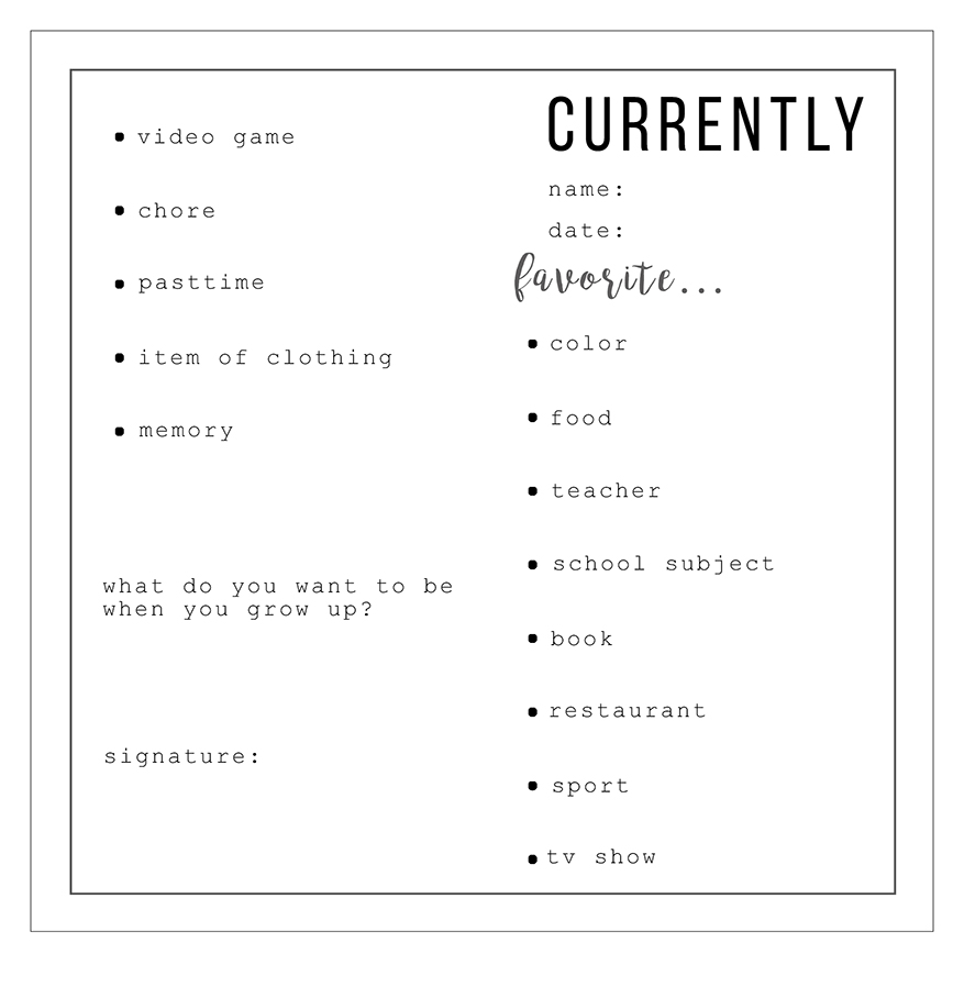 Free Printable Time Capsule Template - PRINTABLE TEMPLATES Free Printable Time Capsule Template - PRINTABLE TEMPLATES