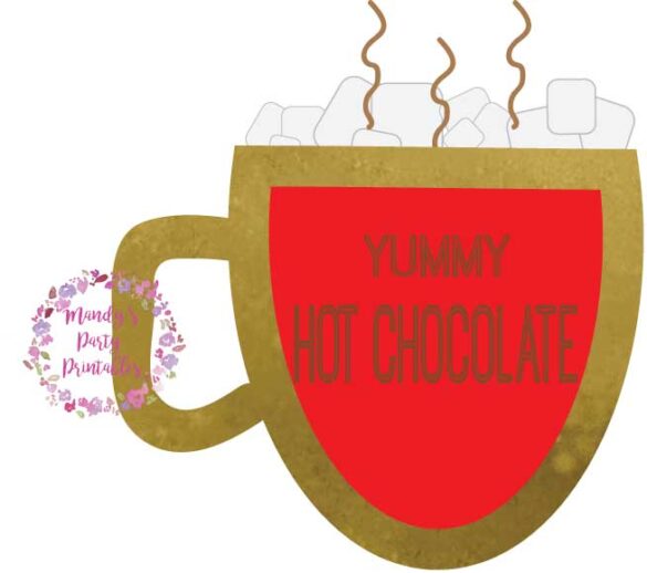 Hot Chocolate Stand Printables Mandys Party Printables