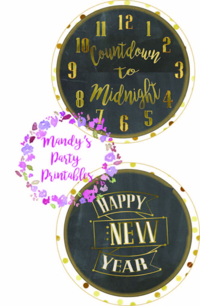 Countdown to Midnight New Year’s Printables - Mandy's Party Printables