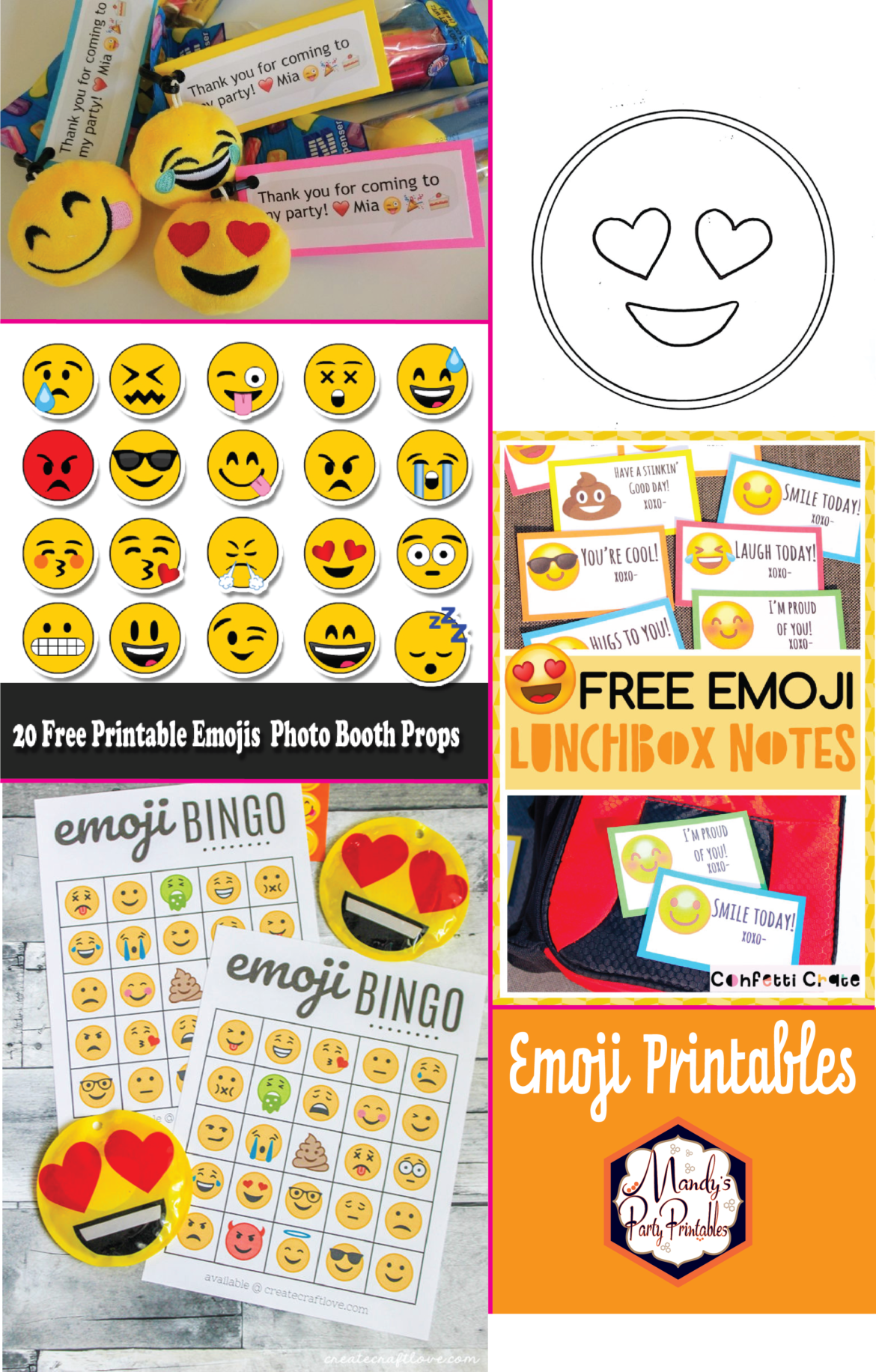 Free Emoji Printables Collection - Mandy's Party Printables