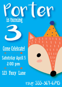 Fox Birthday Printables - Mandy's Party Printables