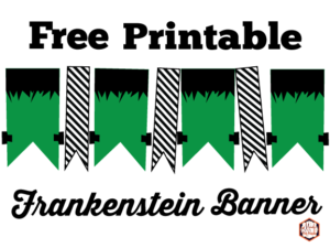 Frankenstein Halloween Banner Free Printable - Mandy's Party Printables
