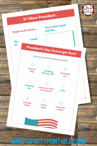 Printable President's Day Activities - Mandy's Party Printables
